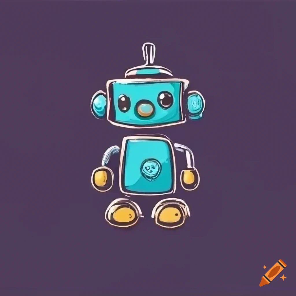 Tiny cute robot nibbler icon