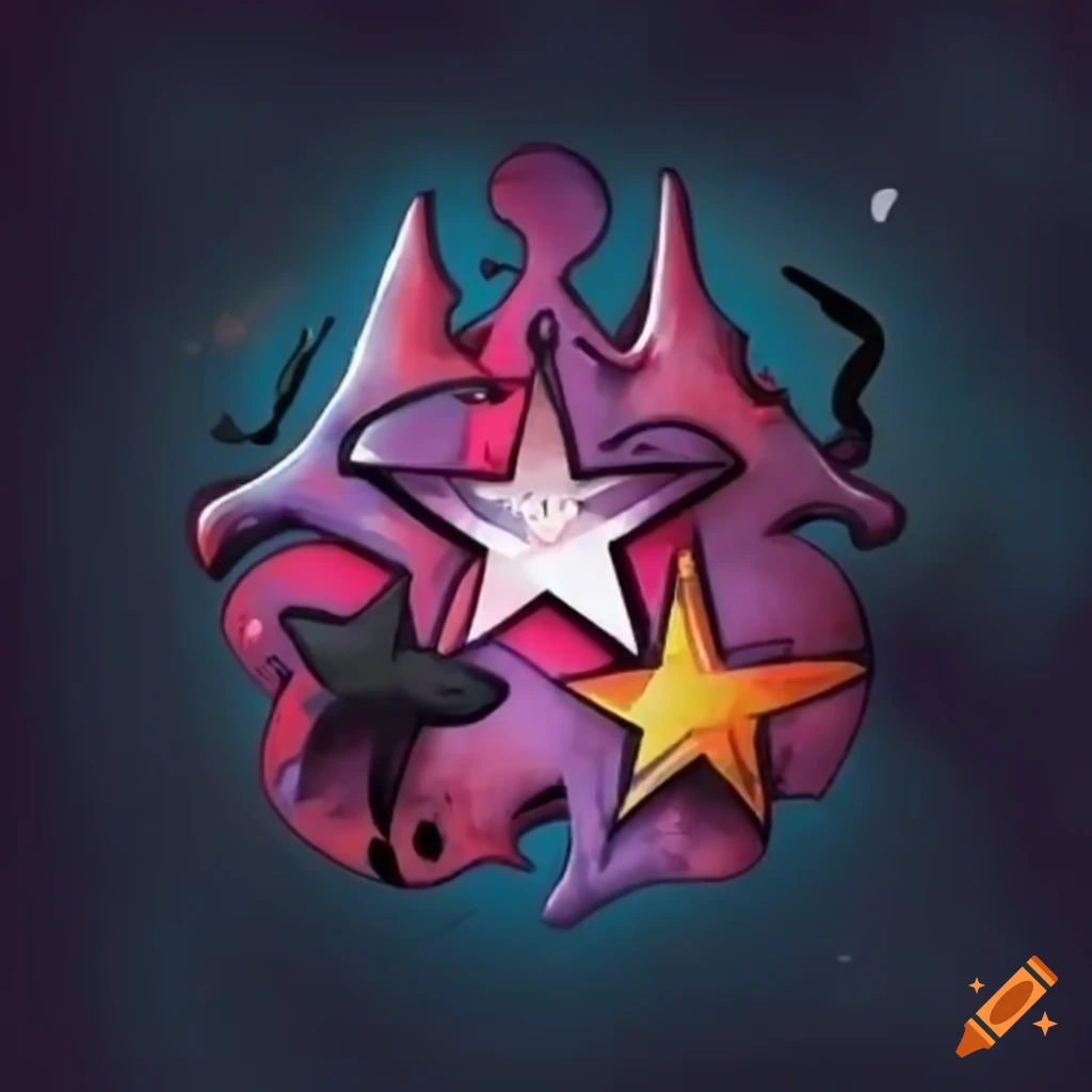 Logo estilo grafitti com o nome Star Crew on Craiyon