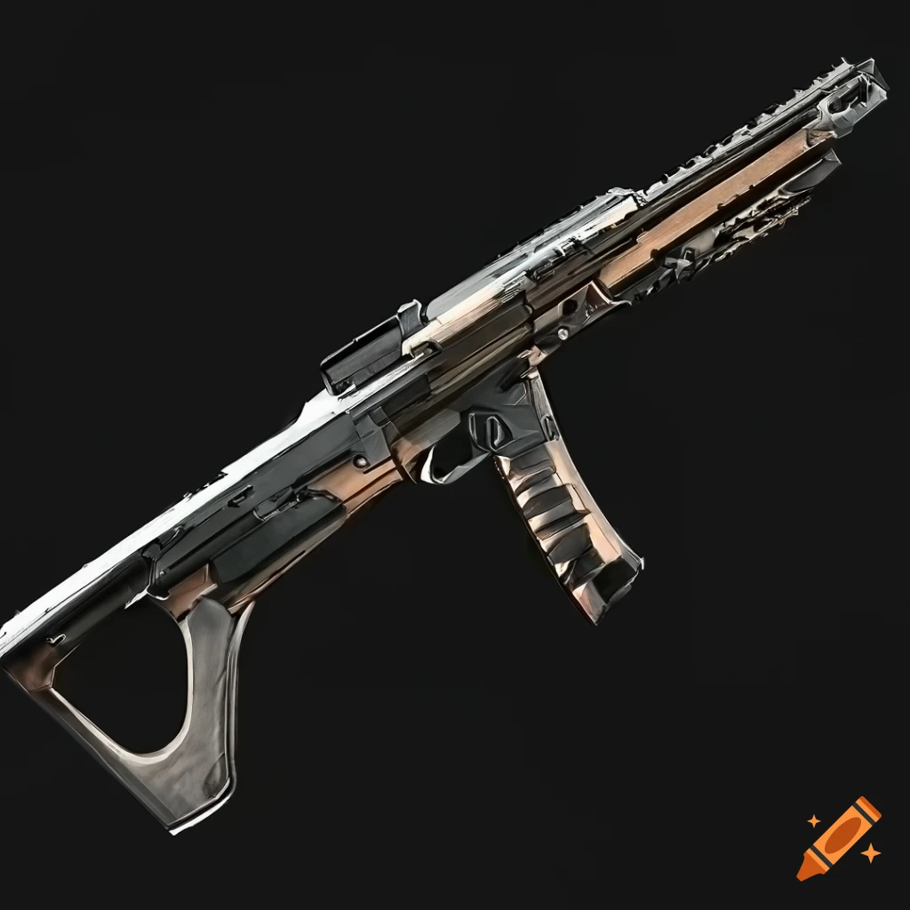 Deus ex inspired rifle on Craiyon