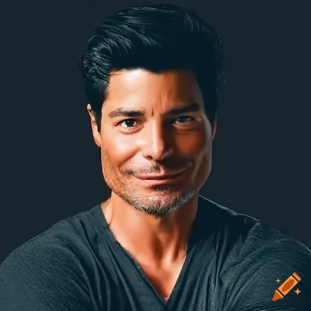 Younger chayanne and a young lady embracing themselves, close up ...