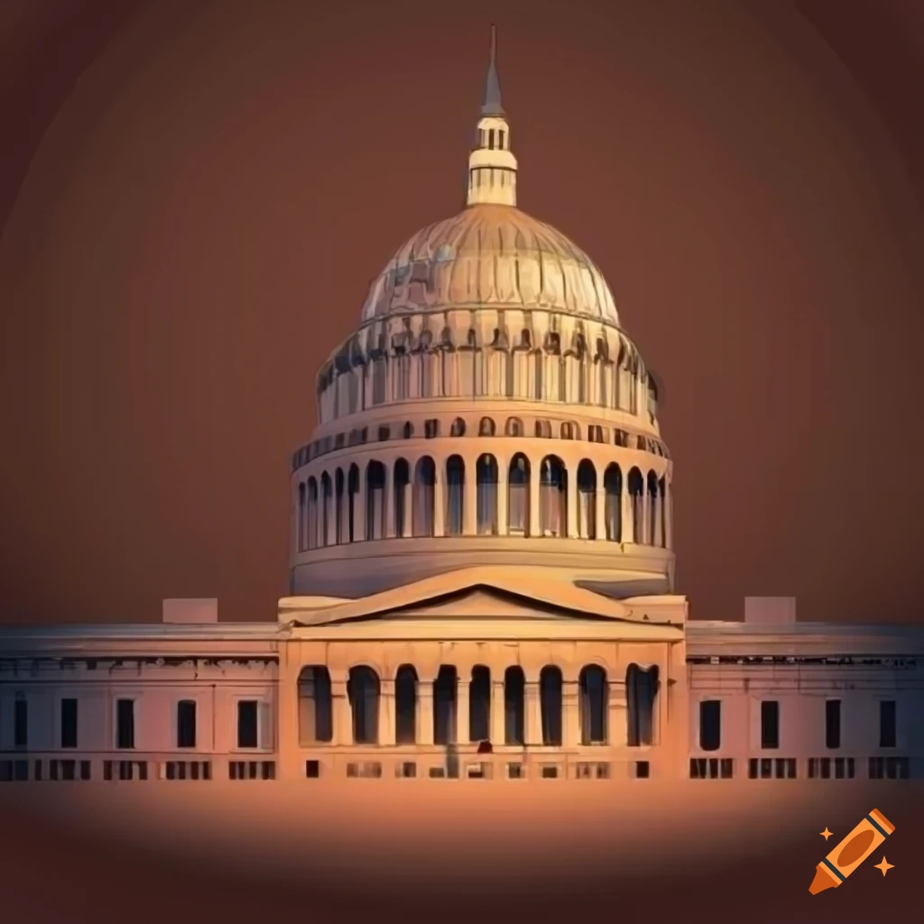 Illustration of government departments in a dystopian society with ...