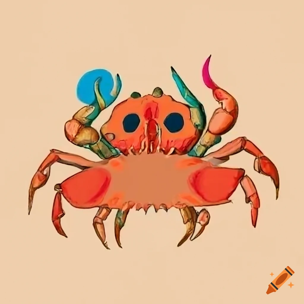 A rock transforming into a crab