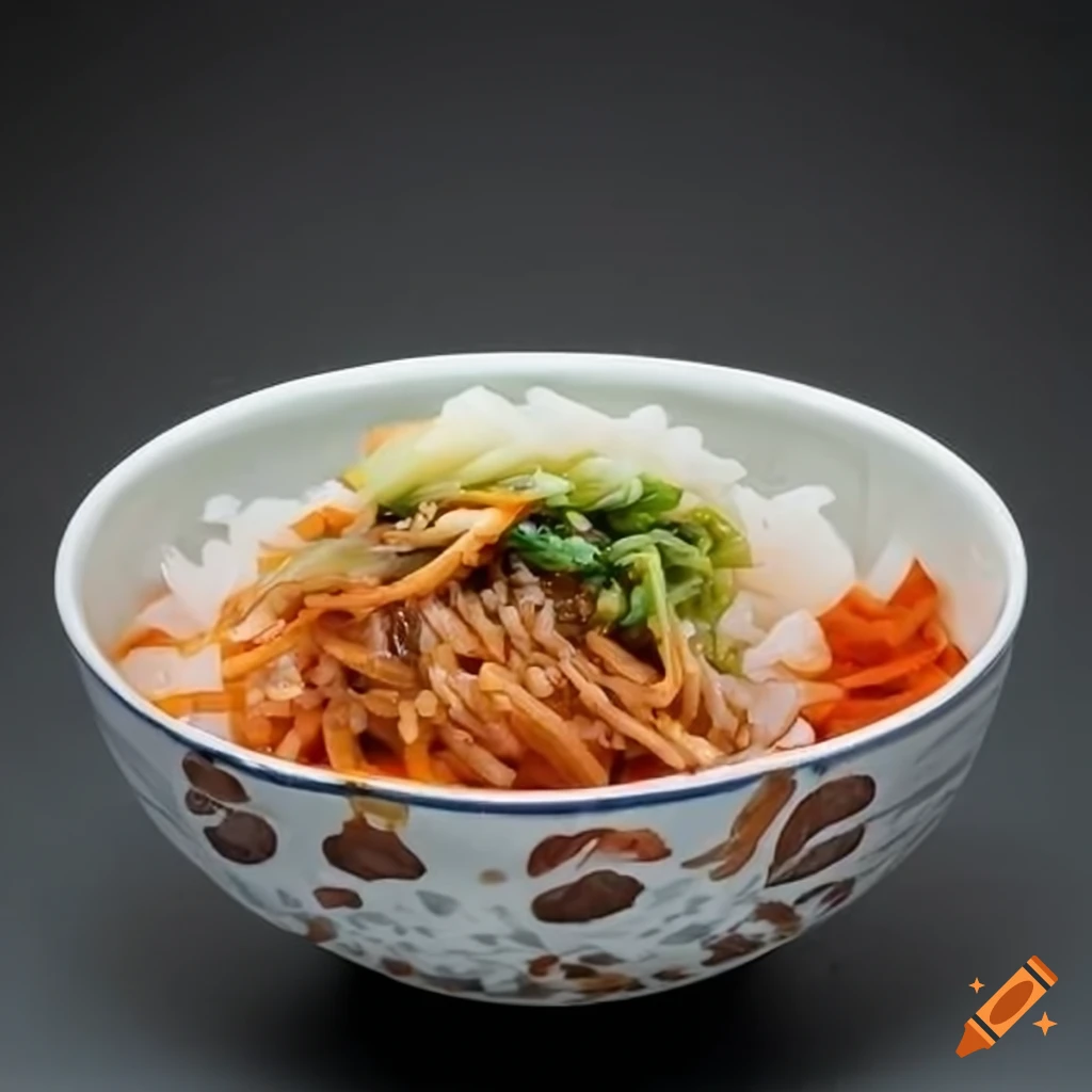 Korean rice bowl front side