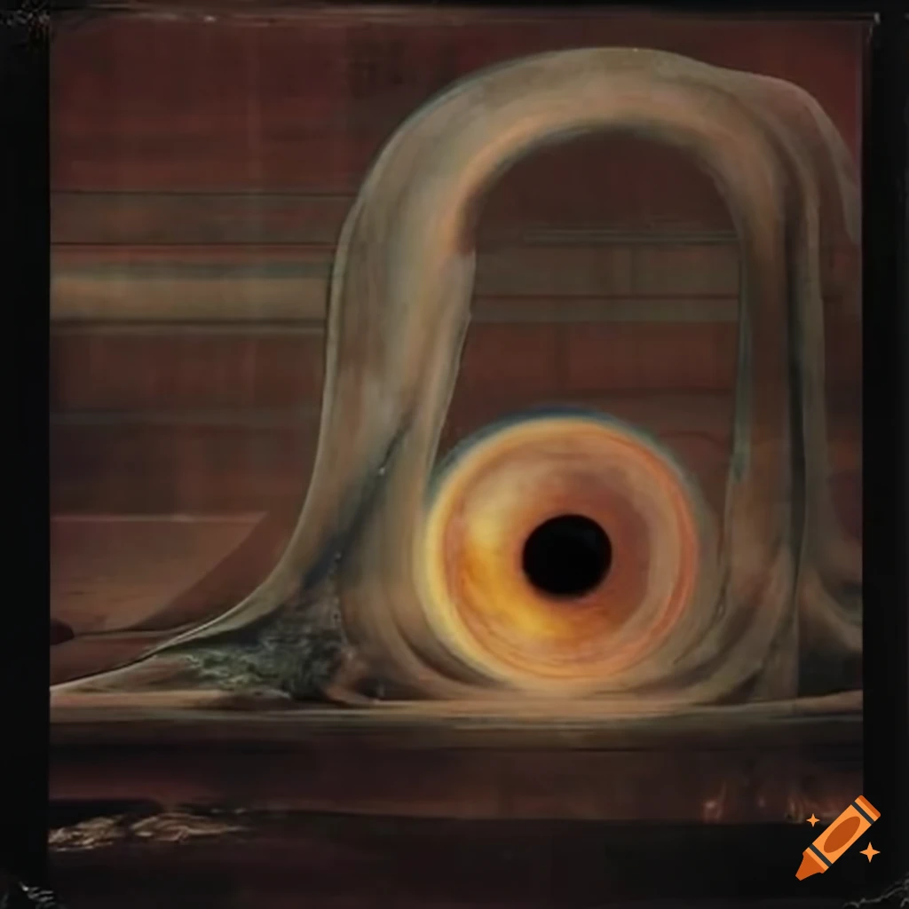 A black hole painted in the style of a gloomy renaissance still life ...