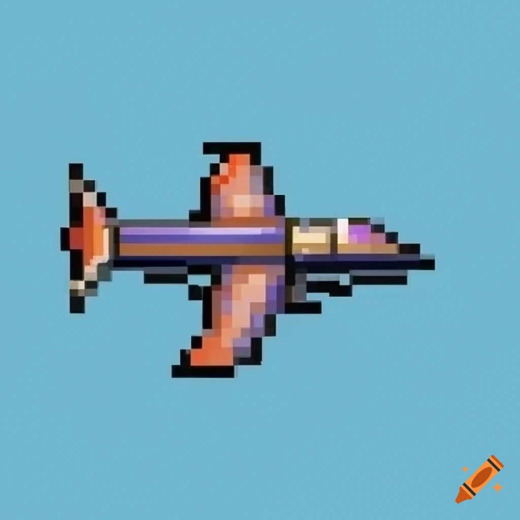 Pixel art plane high quality on Craiyon