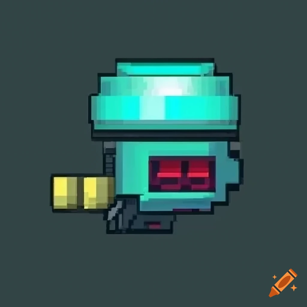 2d pixel turret aiming up straight