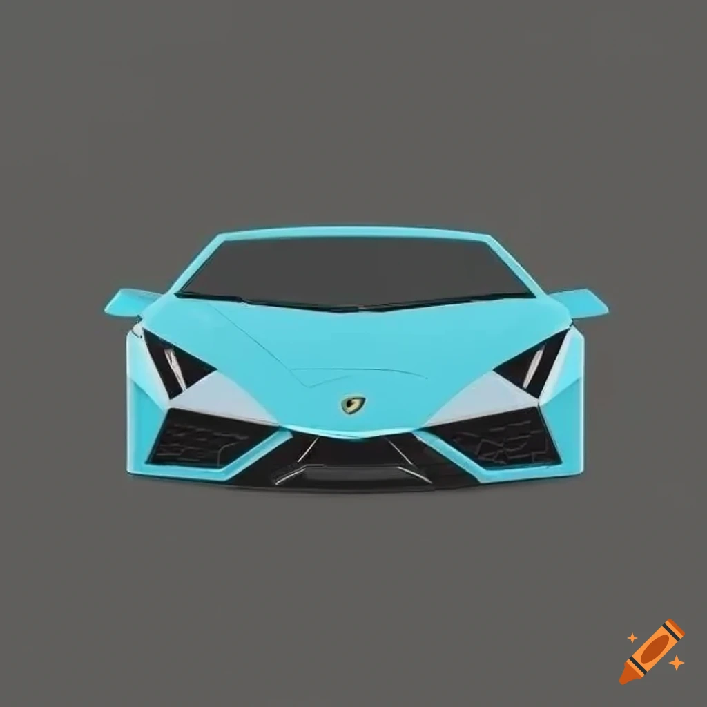 Minimalistic esports logo of a lamborghini car on Craiyon