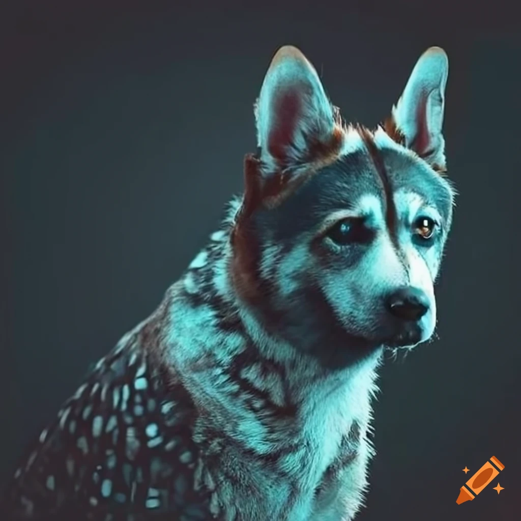 Dog wild city on Craiyon