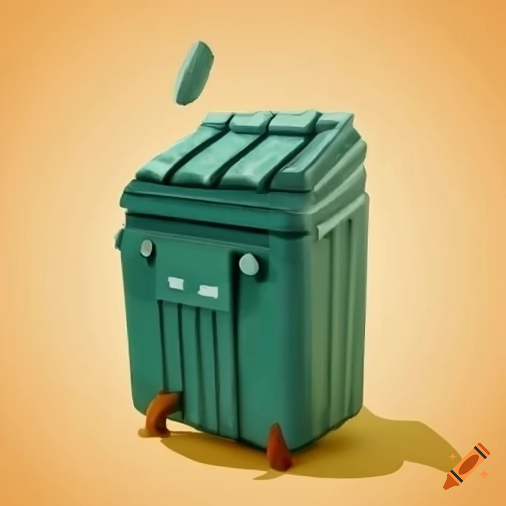 Dumpster trash old stylized