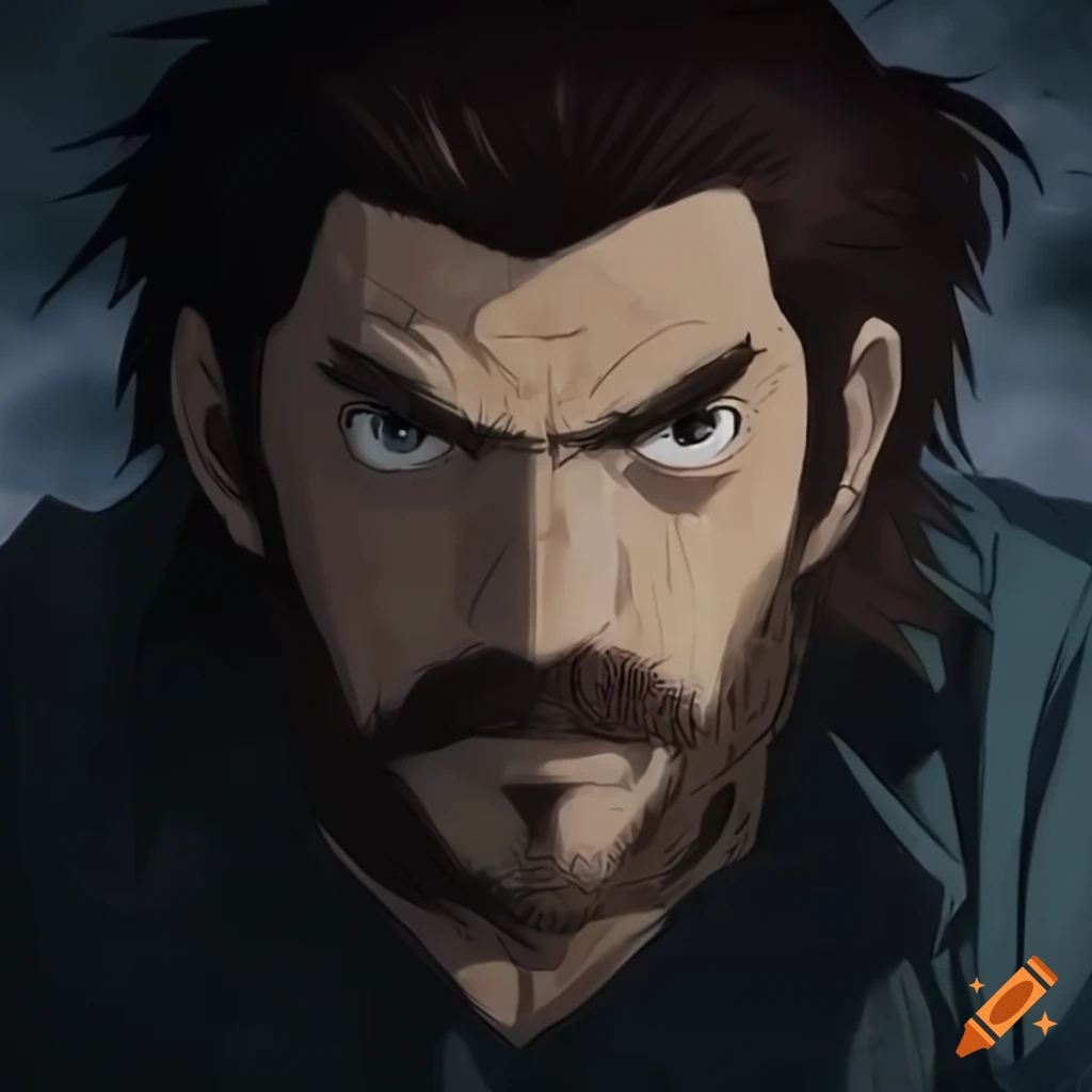 Adam Jensen portrait, 4k HD anime screenshot from Studio Ghibli, by ...