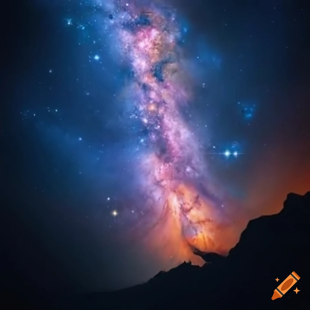 Hyper realistic real galaxy in the sky on Craiyon