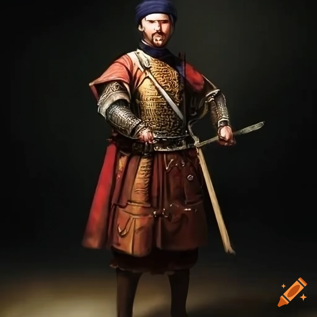 Ukrainian cossacks with armor on Craiyon