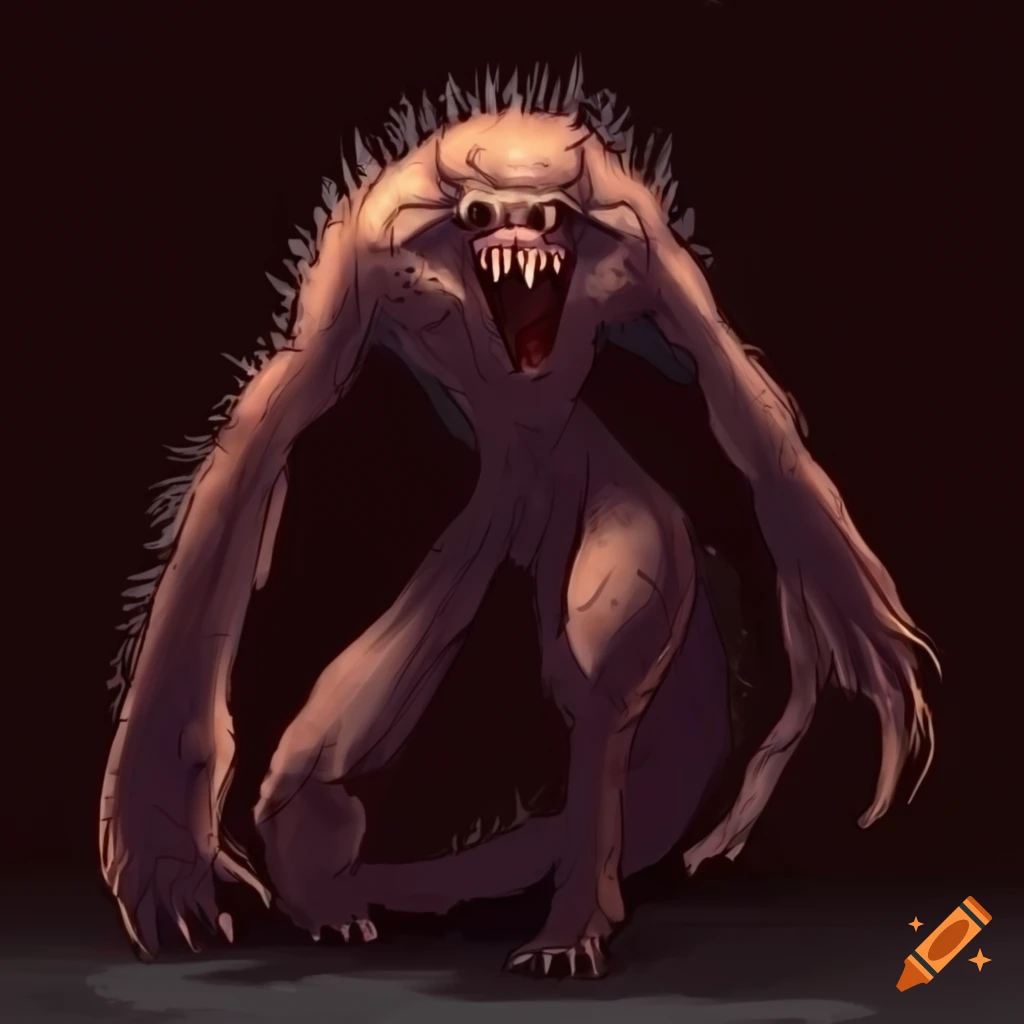 Please draw a terrifying monster