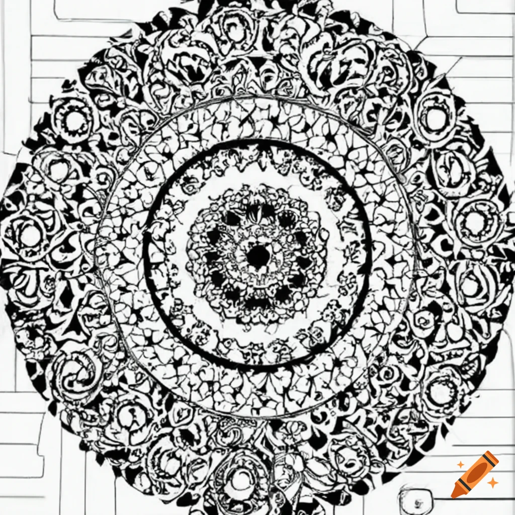 Mandala cosmica para colorear