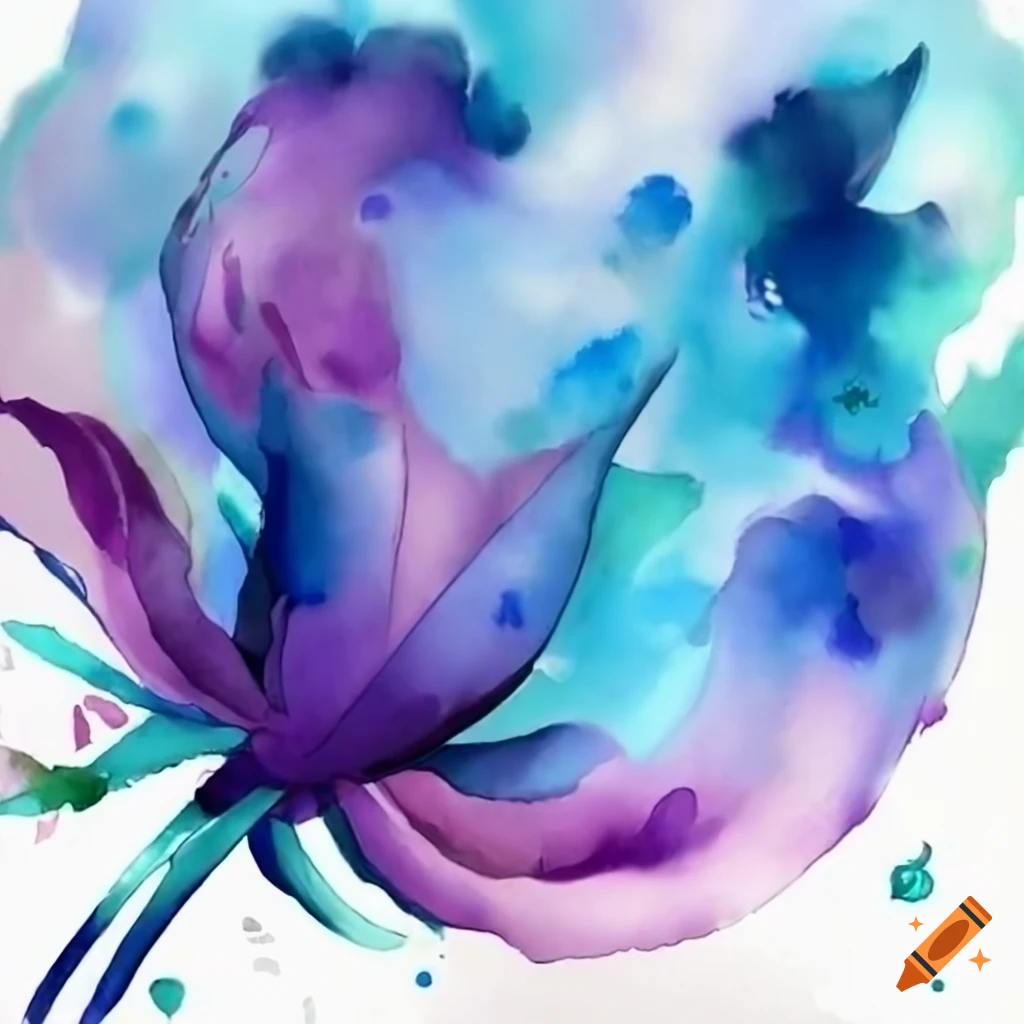 Blue And Purple Watercolor Flowers | Best Flower Site