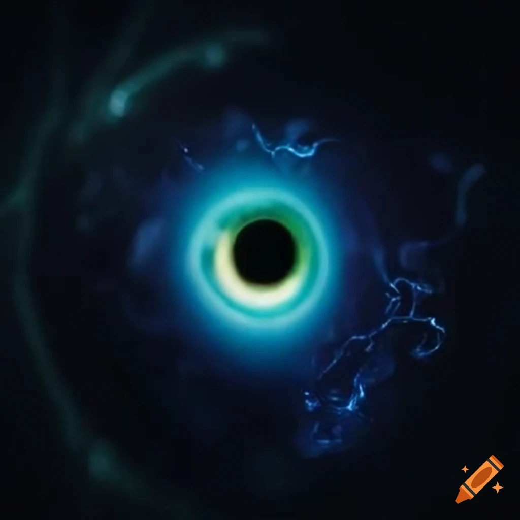 Eyeball made of lightning and energetic particles on Craiyon