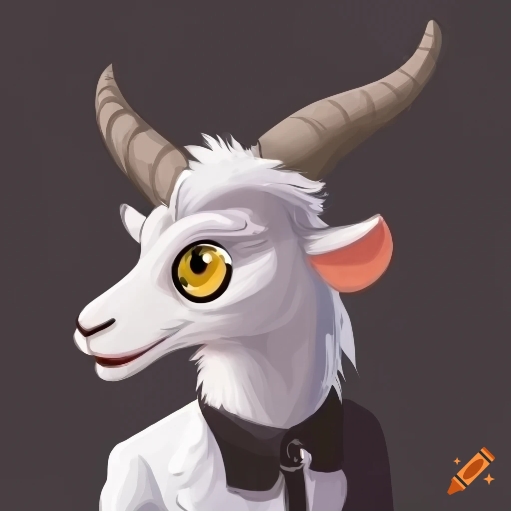 Cartoon Goat Black And White