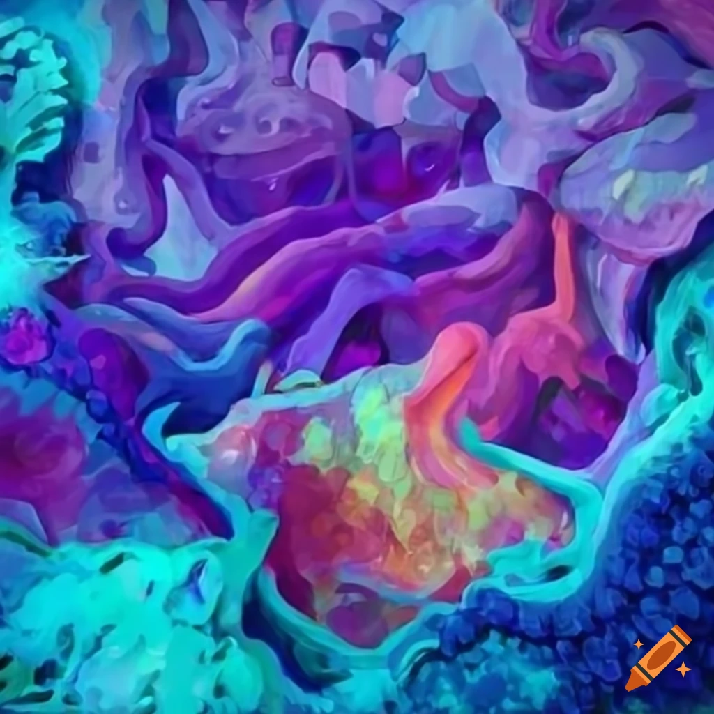 Modern style illustration of mineral beefy superhuman, in a strange ...