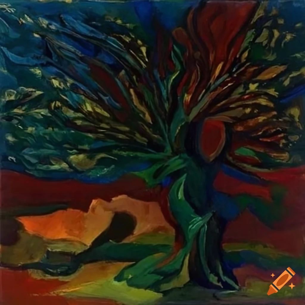 Dancing trees at night by picasso