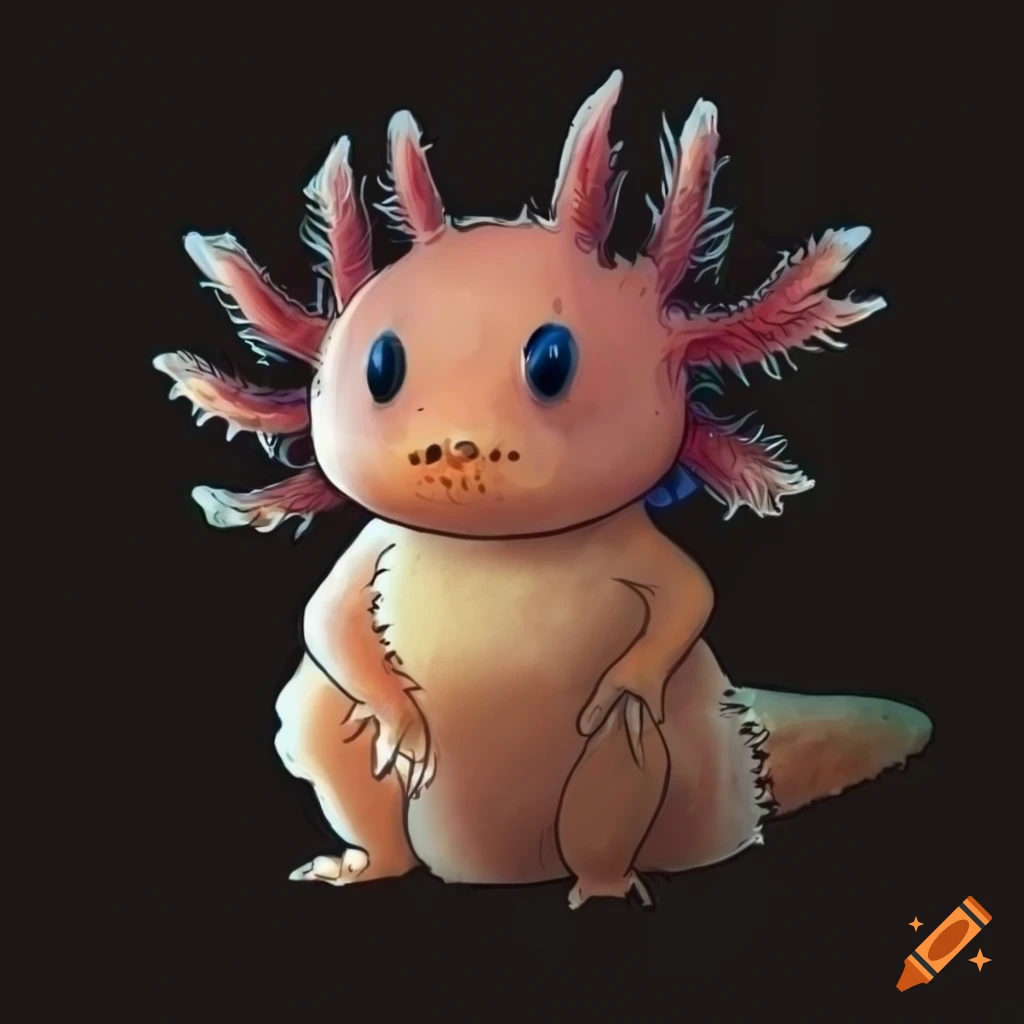 Sheep axolotl hybrid fursona on Craiyon