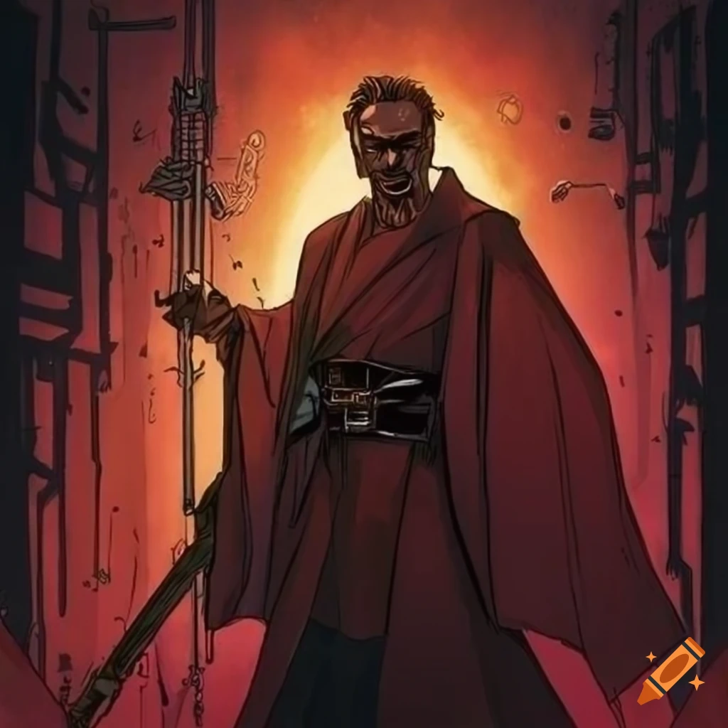 Mark brooks and dan mumford, comic book art, perfect, smooth jedi