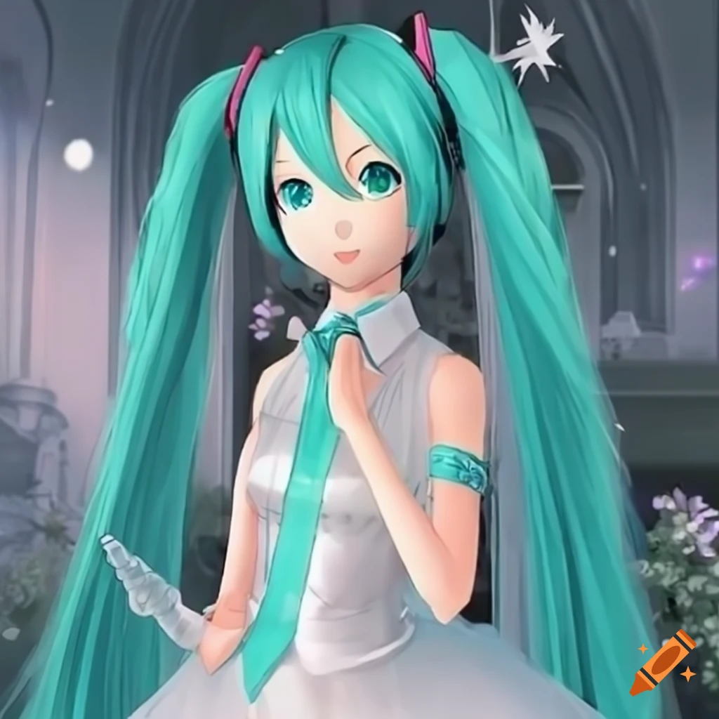 Hatsune miku’s wedding on Craiyon