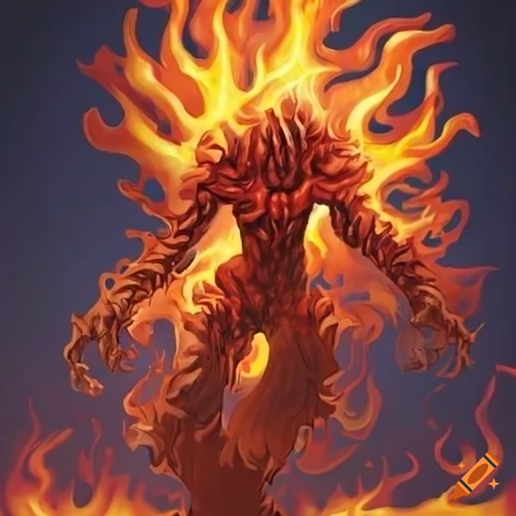 Fire elemental on Craiyon