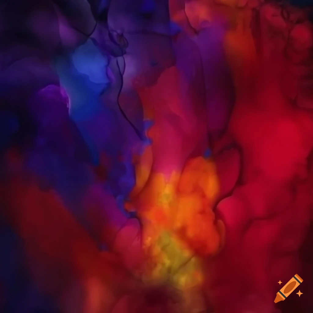 Artistic background with colour splashes in complementary colours