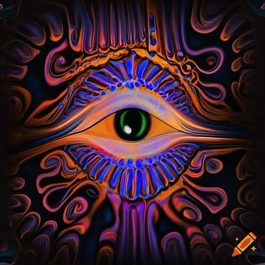 Abstract all-seeing eye on Craiyon