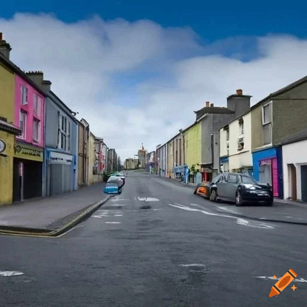 Horizontal streets of omagh on Craiyon