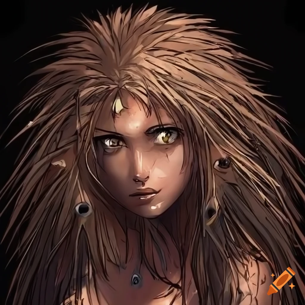 Porcupine woman, porcupine hedgehog, beautiful woman who is part ...