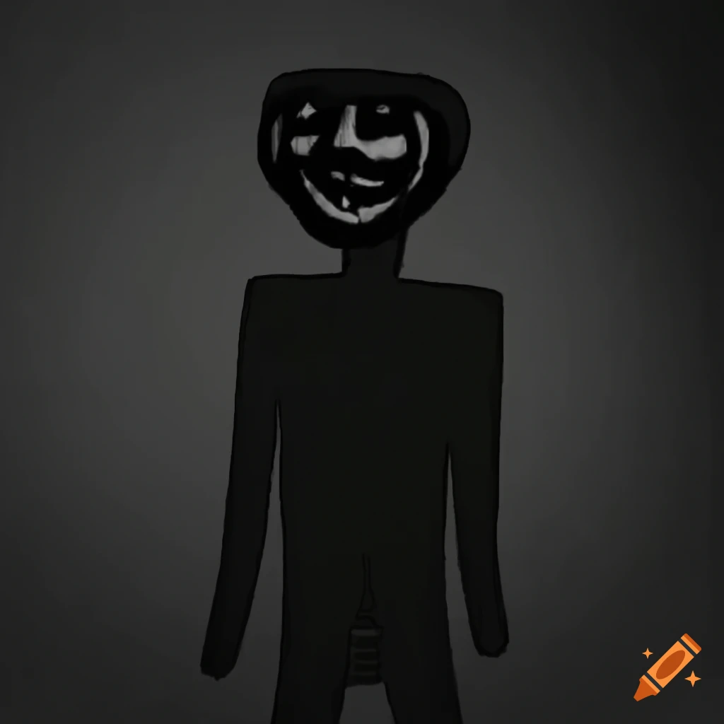 Trollface stickman in the backrooms