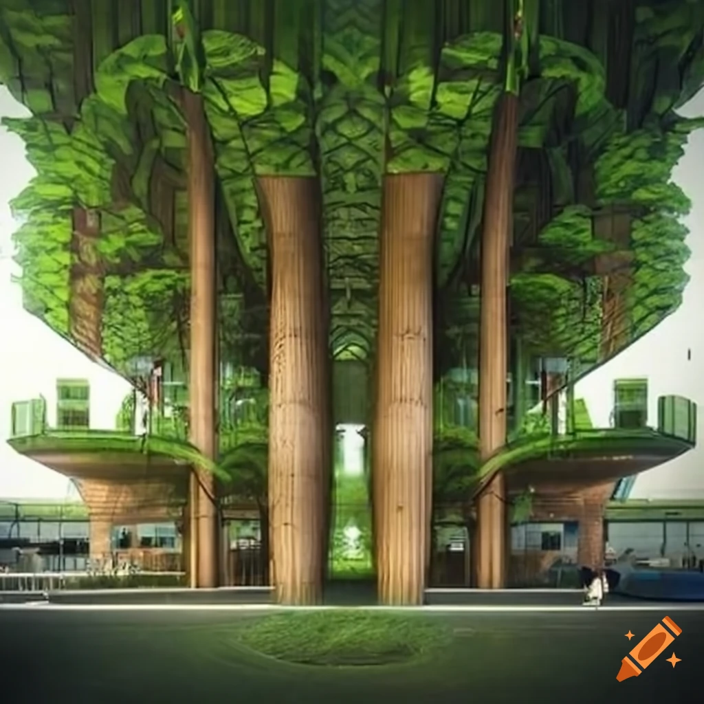 Impressive architectural design of a tree-inspired building with ...