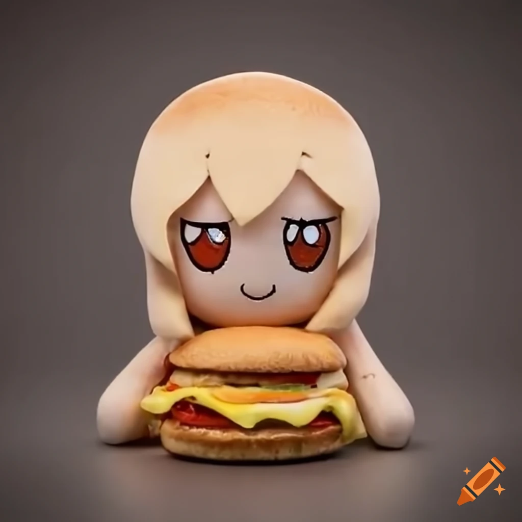 Fumo eating burger on Craiyon