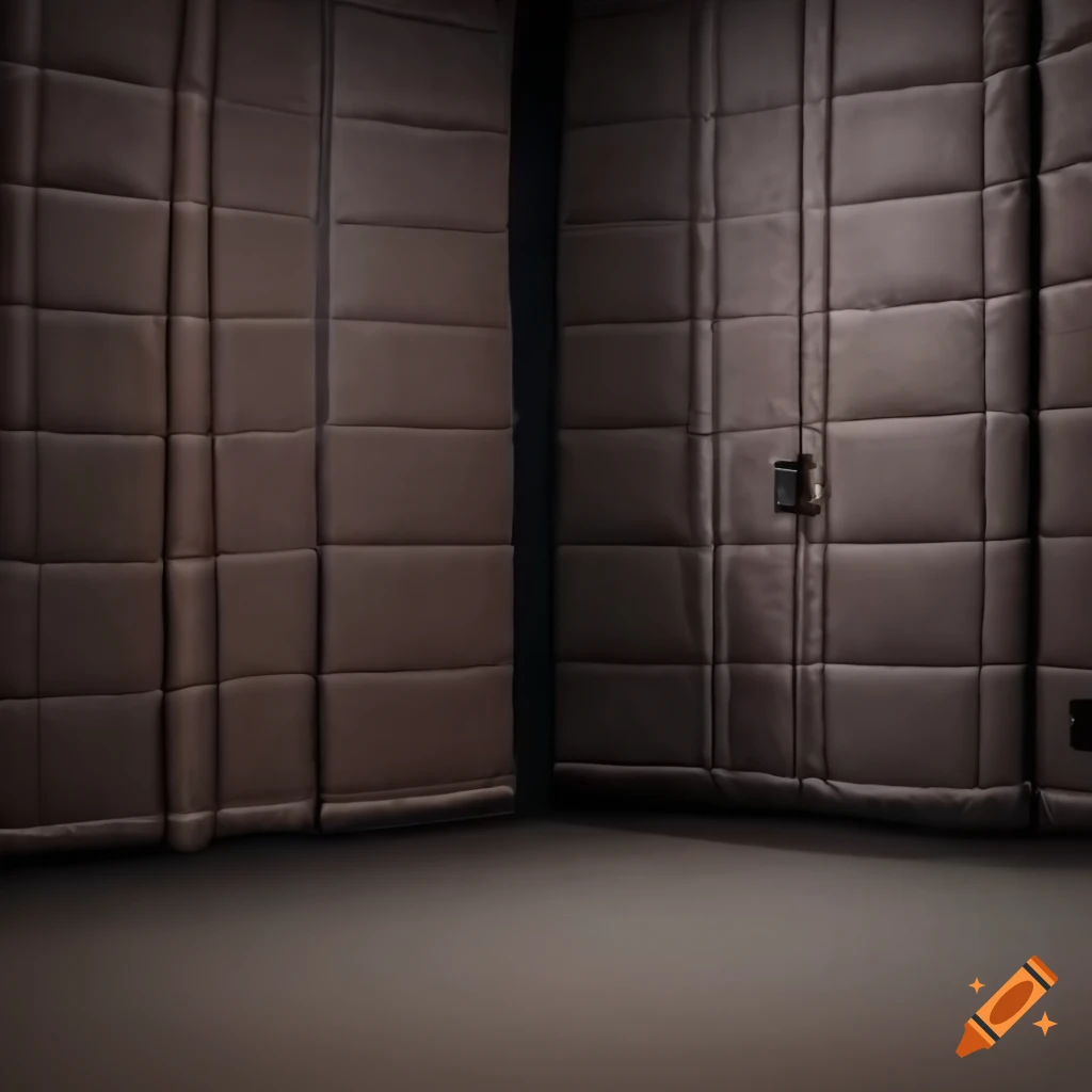 A realistic padded room, although foreboding, equipped with padding to ...