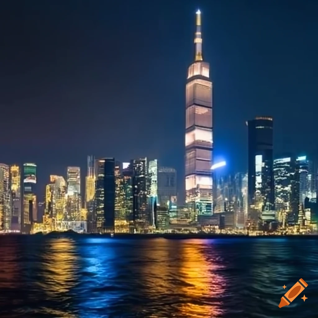 Hong kong tokyo skyline hybrid on Craiyon