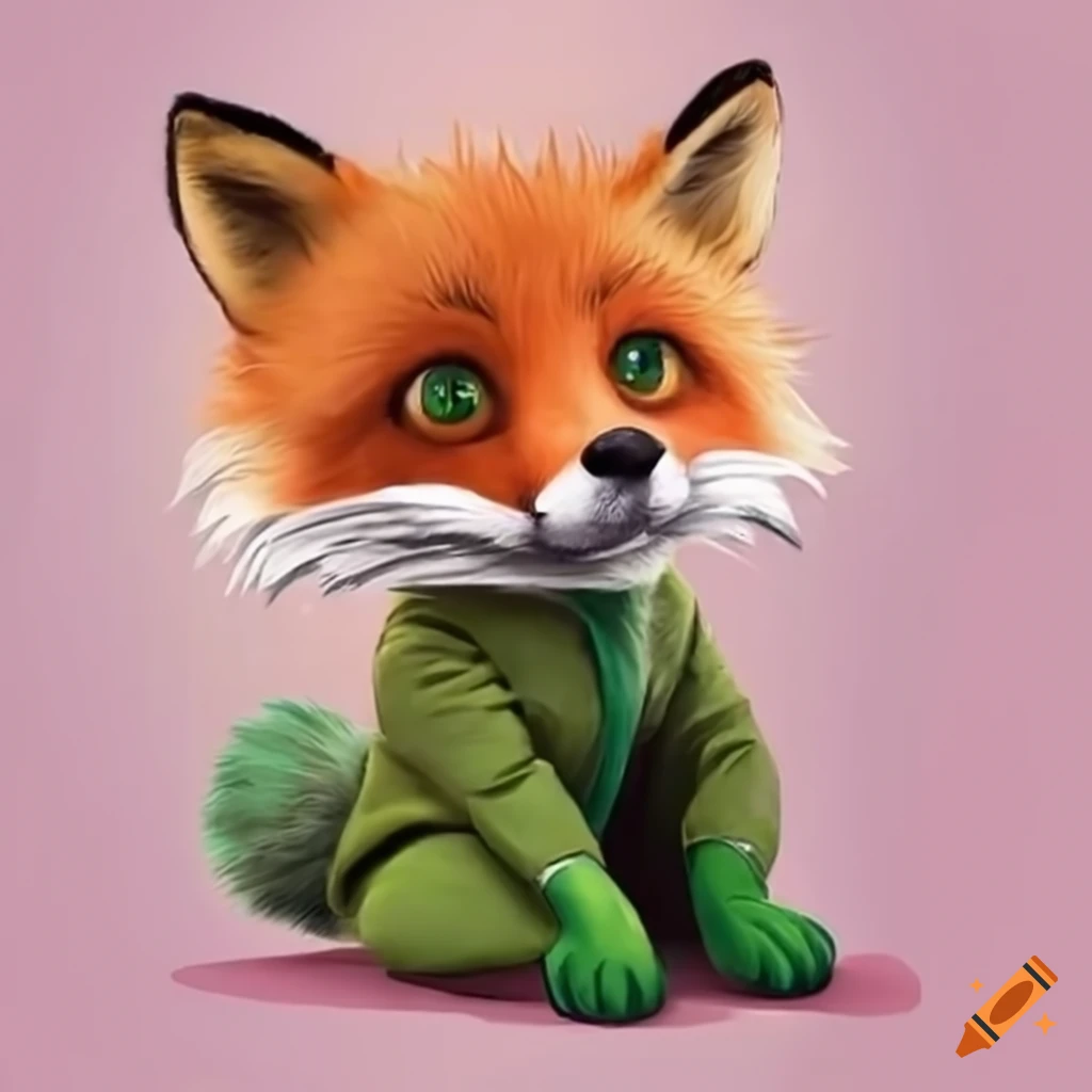 Fox in green pants on Craiyon