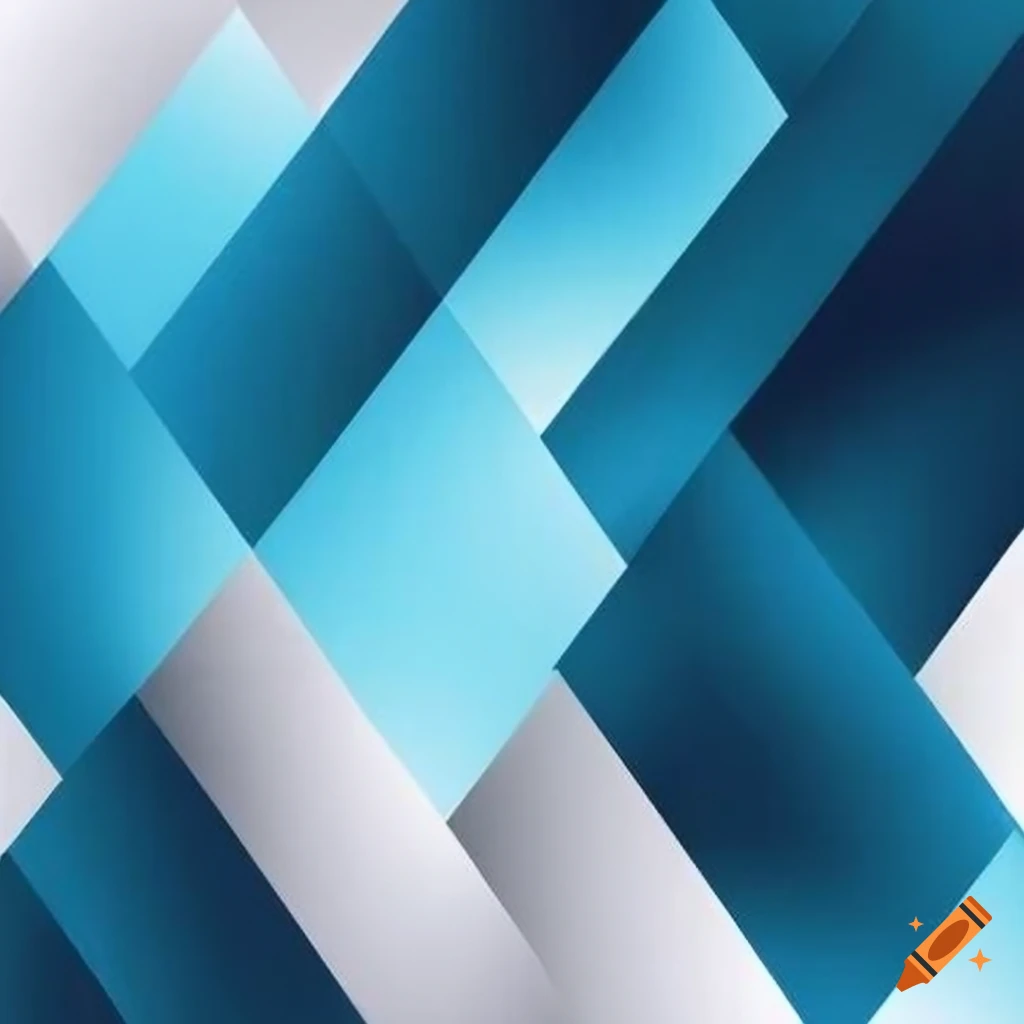 Abstract artwork featuring blue and gray geometric shapes on Craiyon