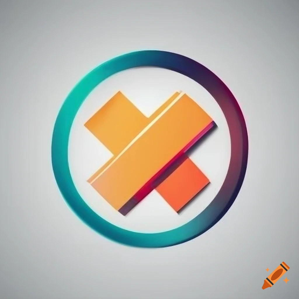 Logo for business management software with a x on Craiyon
