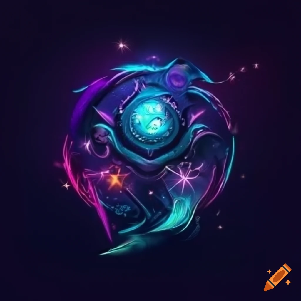 Detailed celestial-themed logo for an esports team on Craiyon