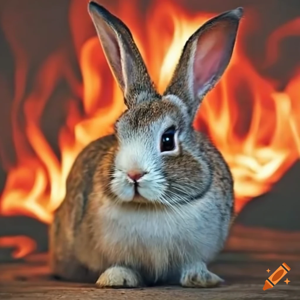 Rabbit looking like fire