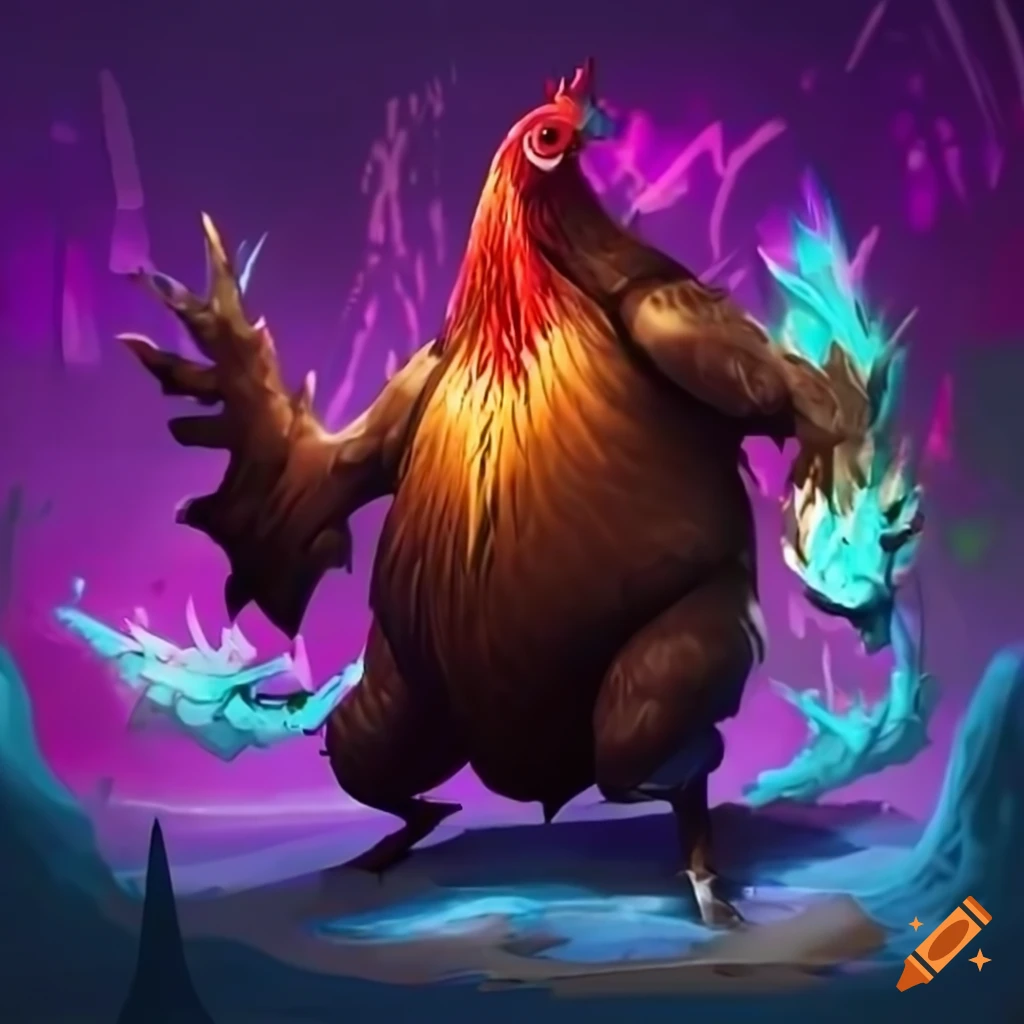 Abyssal chicken,monstosity,cool on Craiyon