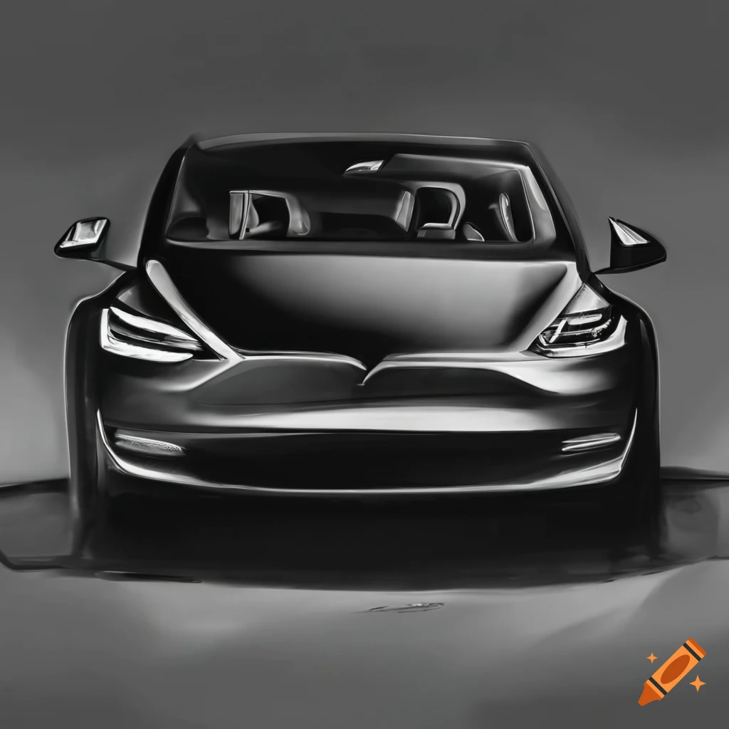Tesla model y black on Craiyon