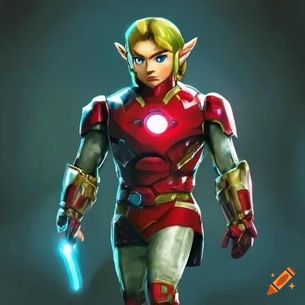 Link from zelda crossed with iron man