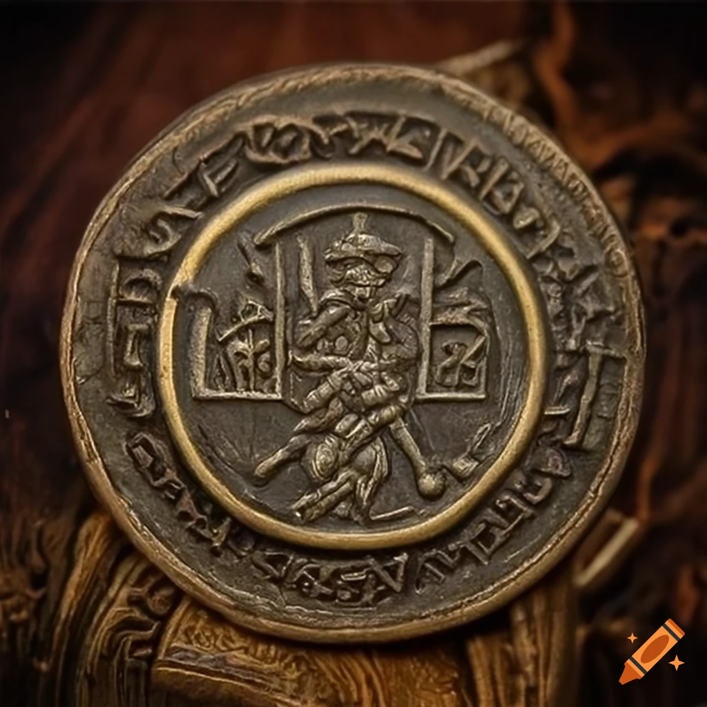 A masterful bronze dwarven coin on Craiyon