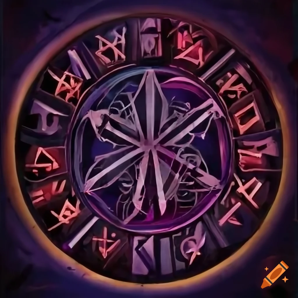 Rune circle on Craiyon