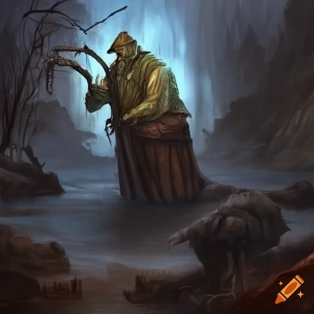 Innsmouth fisherman, fantasy art