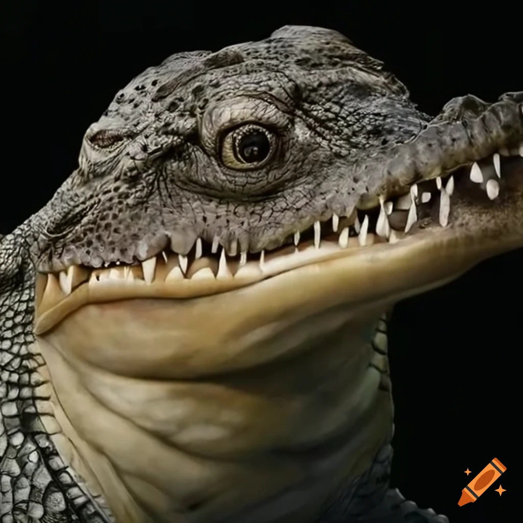 Hyper-realistic animal that is part crocodile and part horse