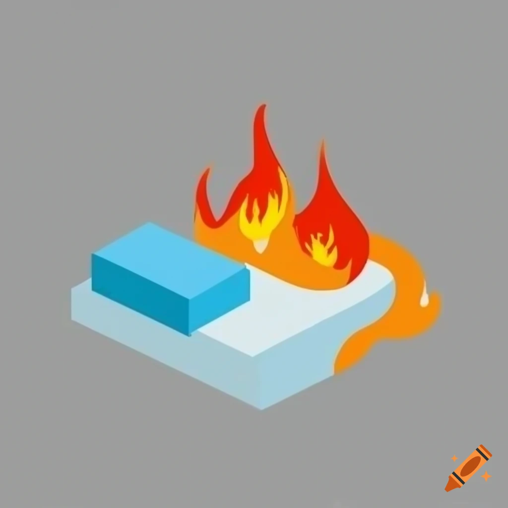 Diagram isometric cloud fire