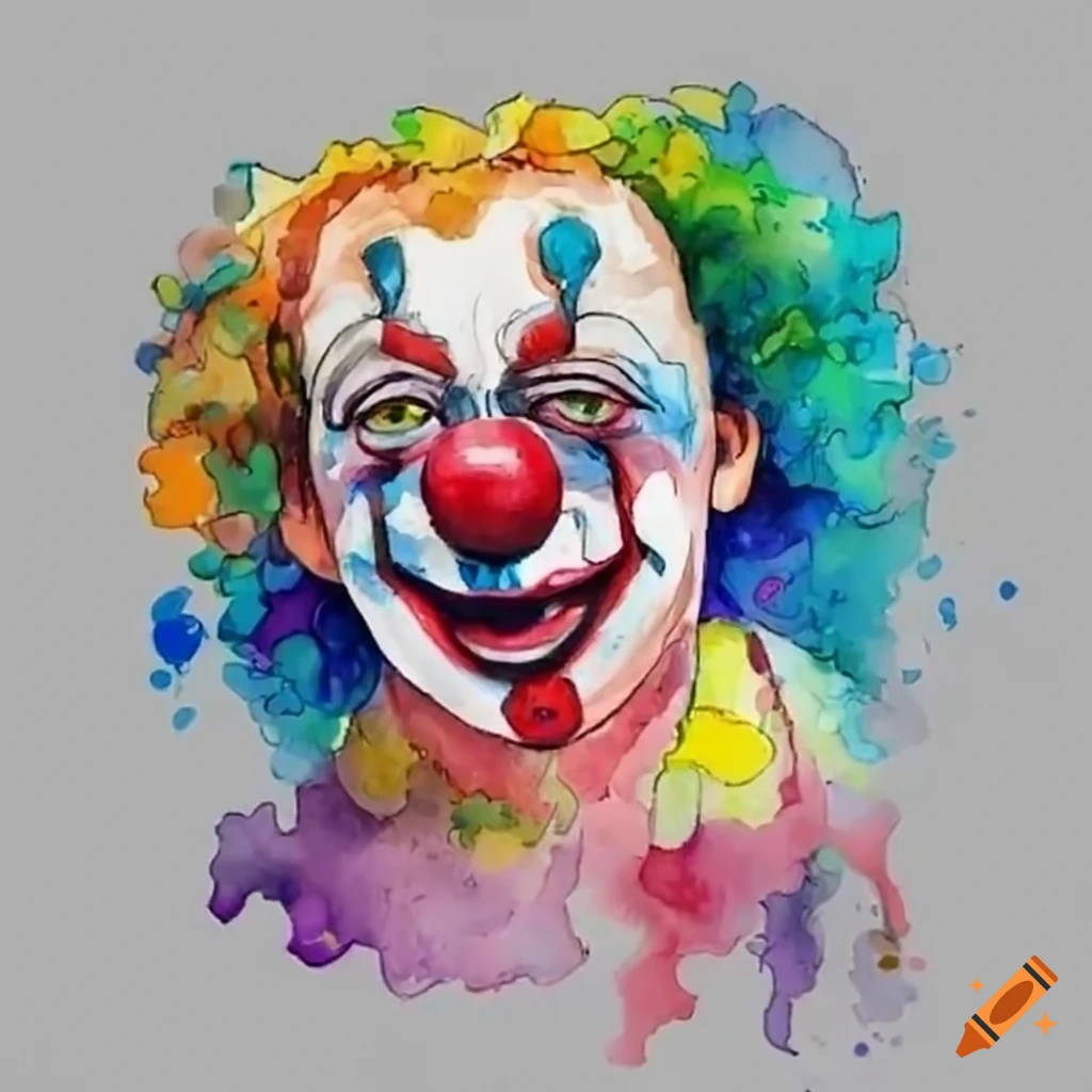 Clown joking